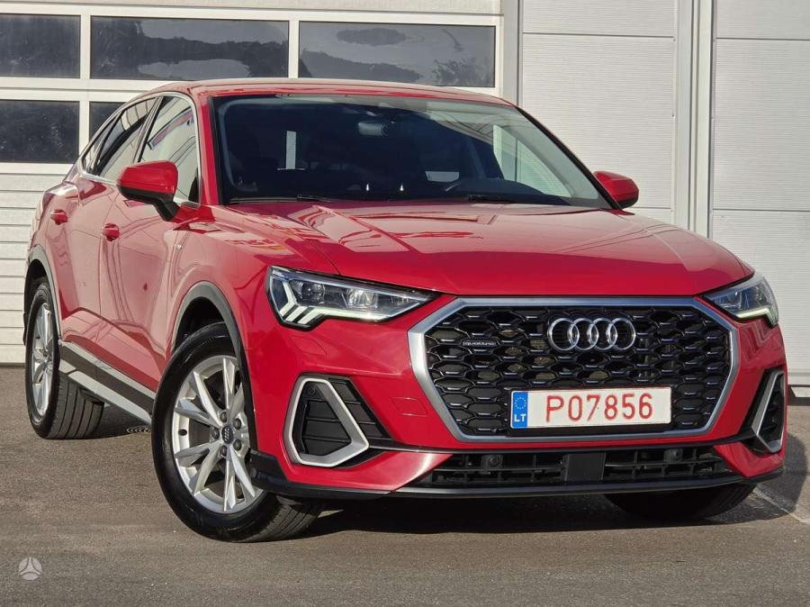 Red Audi Q3 Sportback 2020 in Jonava, with an engine capacity of 2.00 L and mileage of 238 thousand km for 21500 €, photo 1 on AUTOMOTO.COM.LV