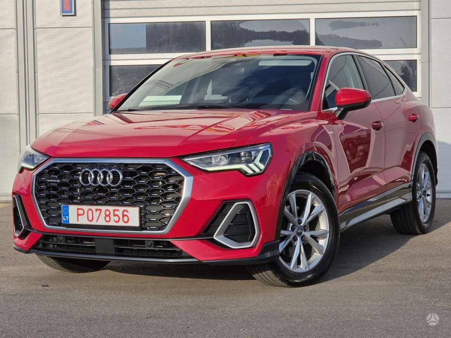 Red Audi Q3 Sportback 2020 in Jonava, with an engine capacity of 2.00 L and mileage of 238 thousand km for 21500 €, photo 4 on AUTOMOTO.COM.LV
