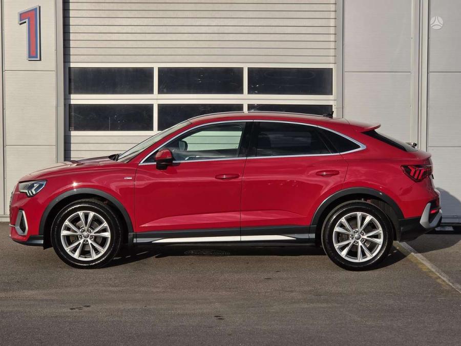 Red Audi Q3 Sportback 2020 in Jonava, with an engine capacity of 2.00 L and mileage of 238 thousand km for 21500 €, photo 5 on AUTOMOTO.COM.LV
