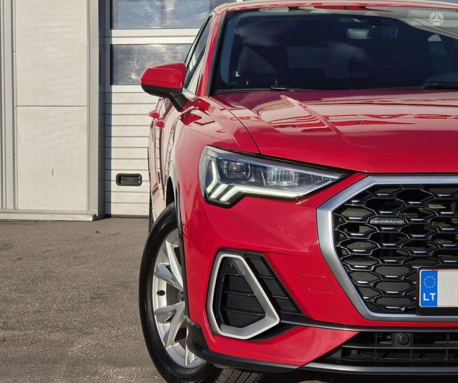 Red Audi Q3 Sportback 2020 in Jonava, with an engine capacity of 2.00 L and mileage of 238 thousand km for 21500 €, photo 15 on AUTOMOTO.COM.LV
