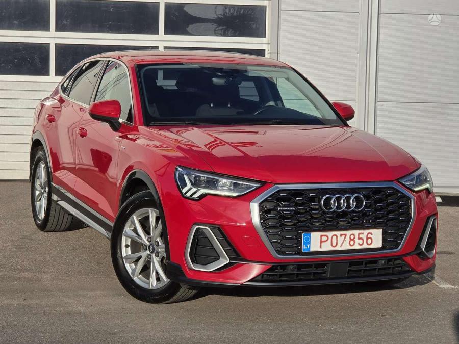 Red Audi Q3 Sportback 2020 in Jonava, with an engine capacity of 2.00 L and mileage of 238 thousand km for 20700 €, photo 4 on AUTOMOTO.COM.LV
