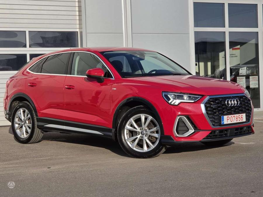 Red Audi Q3 Sportback 2020 in Jonava, with an engine capacity of 2.00 L and mileage of 238 thousand km for 20700 €, photo 5 on AUTOMOTO.COM.LV