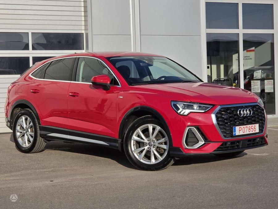 Red Audi Q3 Sportback 2020 in Jonava, with an engine capacity of 2.00 L and mileage of 238 thousand km for 20700 €, photo 14 on AUTOMOTO.COM.LV