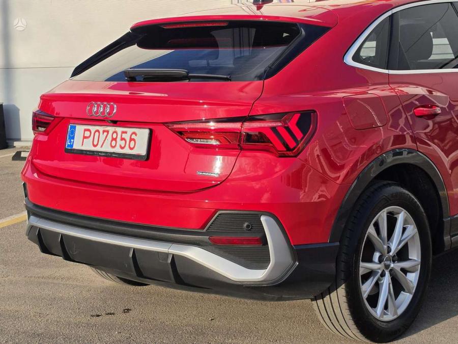 Red Audi Q3 Sportback 2020 in Jonava, with an engine capacity of 2.00 L and mileage of 238 thousand km for 20700 €, photo 17 on AUTOMOTO.COM.LV