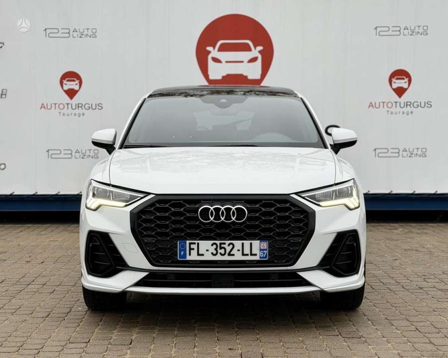 White Audi Q3 Sportback 2019 in Taurage, with an engine capacity of 1.97 L and mileage of 218 thousand km for 18900 €, photo 6 on AUTOMOTO.COM.LV
