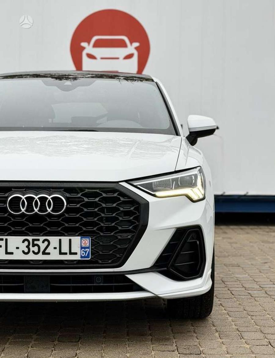 White Audi Q3 Sportback 2019 in Taurage, with an engine capacity of 1.97 L and mileage of 218 thousand km for 18900 €, photo 7 on AUTOMOTO.COM.LV