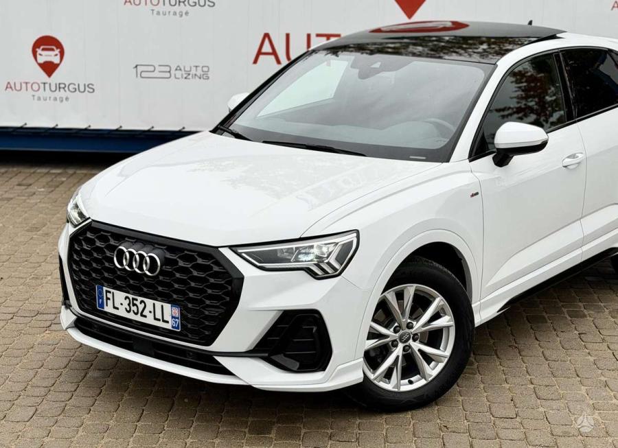White Audi Q3 Sportback 2019 in Taurage, with an engine capacity of 1.97 L and mileage of 218 thousand km for 18900 €, photo 10 on AUTOMOTO.COM.LV