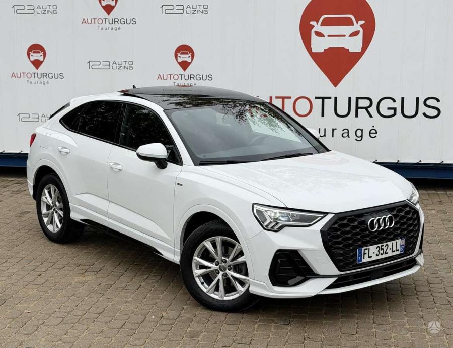 White Audi Q3 Sportback 2019 in Taurage, with an engine capacity of 1.97 L and mileage of 218 thousand km for 18900 €, photo 11 on AUTOMOTO.COM.LV