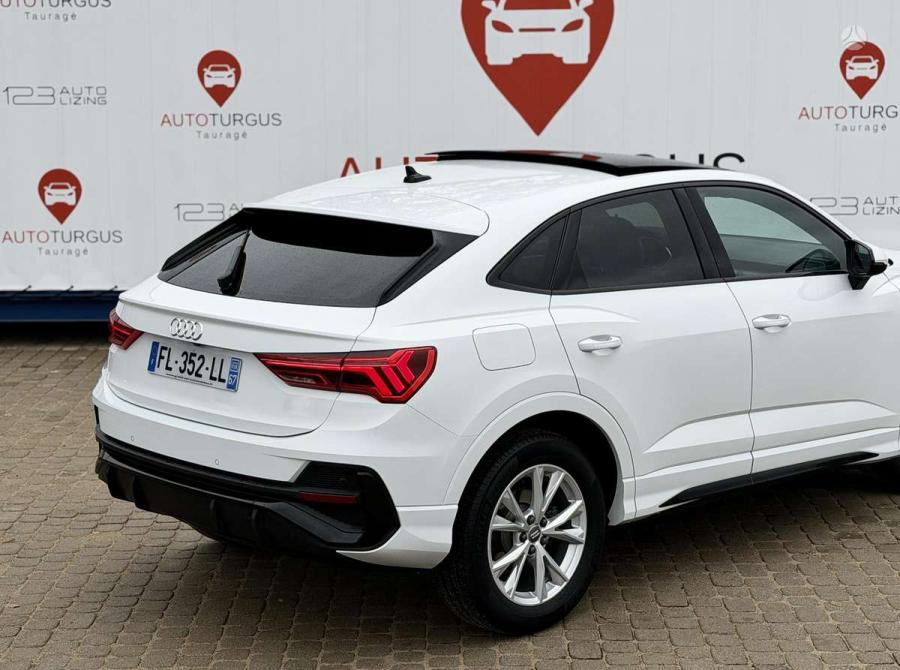 White Audi Q3 Sportback 2019 in Taurage, with an engine capacity of 1.97 L and mileage of 218 thousand km for 18900 €, photo 22 on AUTOMOTO.COM.LV