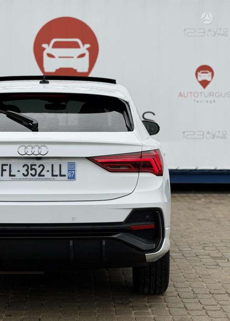 White Audi Q3 Sportback 2019 in Taurage, with an engine capacity of 1.97 L and mileage of 218 thousand km for 18900 €, photo 24 on AUTOMOTO.COM.LV