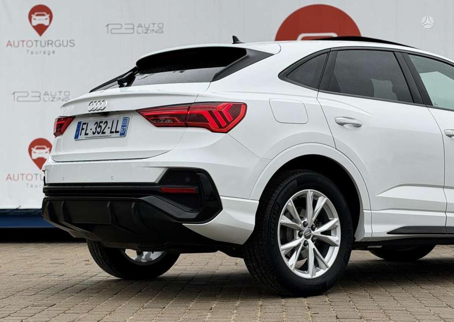 White Audi Q3 Sportback 2019 in Taurage, with an engine capacity of 1.97 L and mileage of 218 thousand km for 18900 €, photo 29 on AUTOMOTO.COM.LV