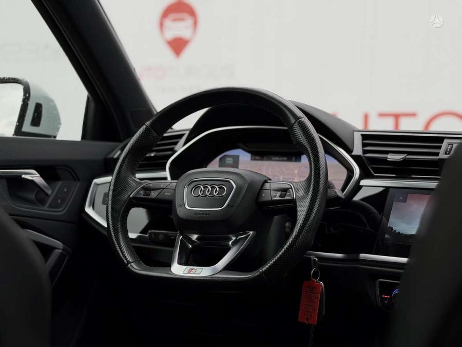 White Audi Q3 Sportback 2019 in Taurage, with an engine capacity of 1.97 L and mileage of 218 thousand km for 18900 €, photo 43 on AUTOMOTO.COM.LV