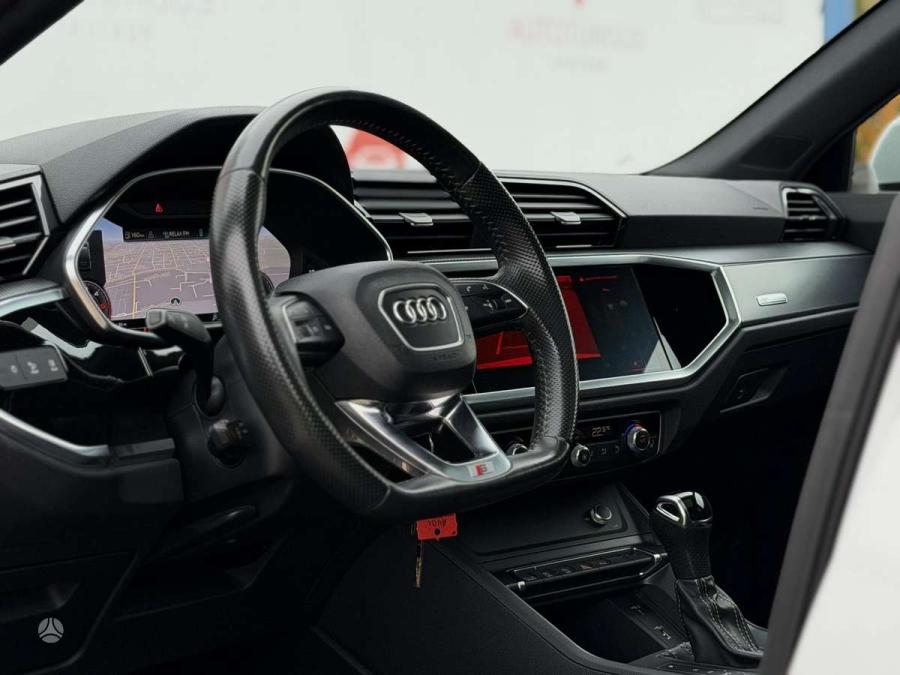 White Audi Q3 Sportback 2019 in Taurage, with an engine capacity of 1.97 L and mileage of 218 thousand km for 18900 €, photo 51 on AUTOMOTO.COM.LV