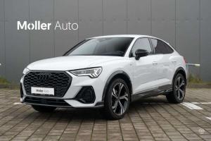 Balts Audi Q3 Sportback 2024 Viļņa, ar dzinēja tilpumu 1.50 L un nobraukumu 8 tūkst. km par 40000 €, foto  vietnē AUTOMOTO.COM.LV