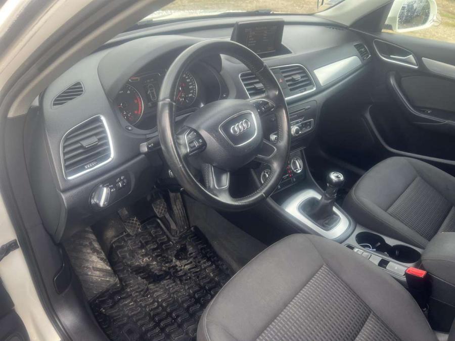 White Audi Q3 2012 in Taurage, with an engine capacity of 1.97 L and mileage of 236 thousand km for 8300 €, photo 15 on AUTOMOTO.COM.LV