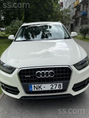 White Audi Q3 2012 in Riga, with an engine capacity of 2.00 L and mileage of 276 thousand km for 9500 €, photo  on AUTOMOTO.COM.LV