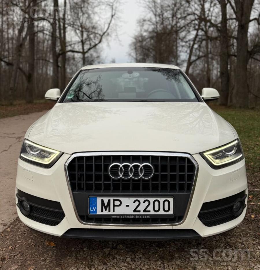 White Audi Q3 2013 in Riga, with an engine capacity of 2.00 L and mileage of 155 thousand km for 11900 €, photo 3 on AUTOMOTO.COM.LV