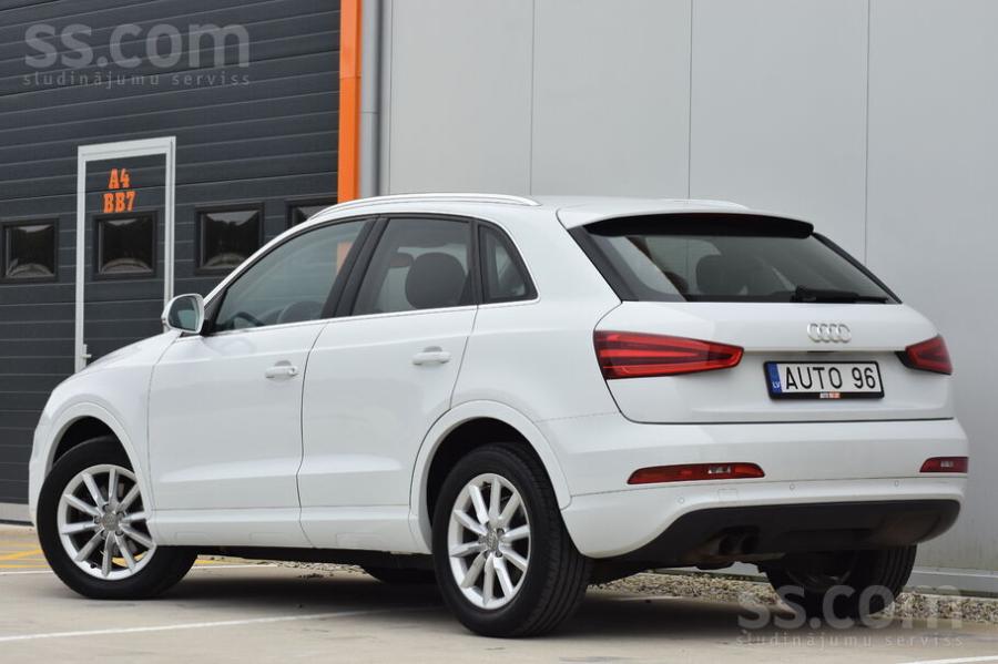 White Audi Q3 2013 in Riga, with an engine capacity of 2.00 L and mileage of 209 thousand km for 10950 €, photo 4 on AUTOMOTO.COM.LV