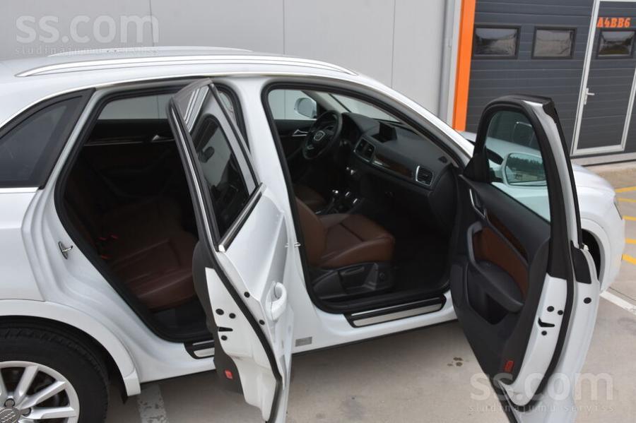 White Audi Q3 2013 in Riga, with an engine capacity of 2.00 L and mileage of 209 thousand km for 10950 €, photo 8 on AUTOMOTO.COM.LV