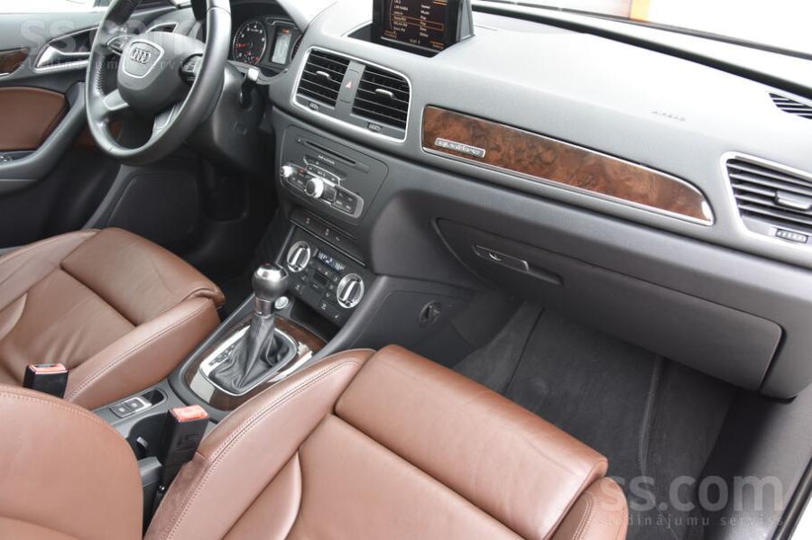 White Audi Q3 2013 in Riga, with an engine capacity of 2.00 L and mileage of 209 thousand km for 10950 €, photo 13 on AUTOMOTO.COM.LV
