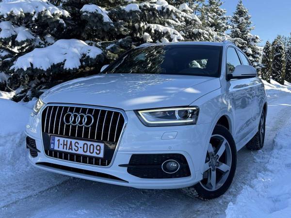 White Audi Q3 2014 in Utena, with an engine capacity of 1.97 L and mileage of 260 thousand km for 10950 €, photo 1 on AUTOMOTO.COM.LV