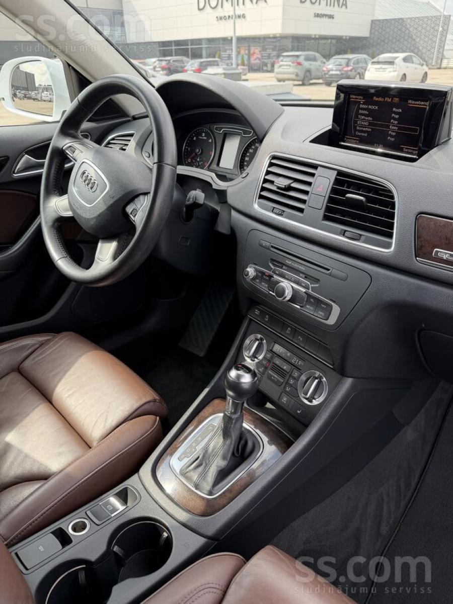 White Audi Q3 2014 in Riga, with an engine capacity of 2.00 L and mileage of 174 thousand km for 12900 €, photo 11 on AUTOMOTO.COM.LV