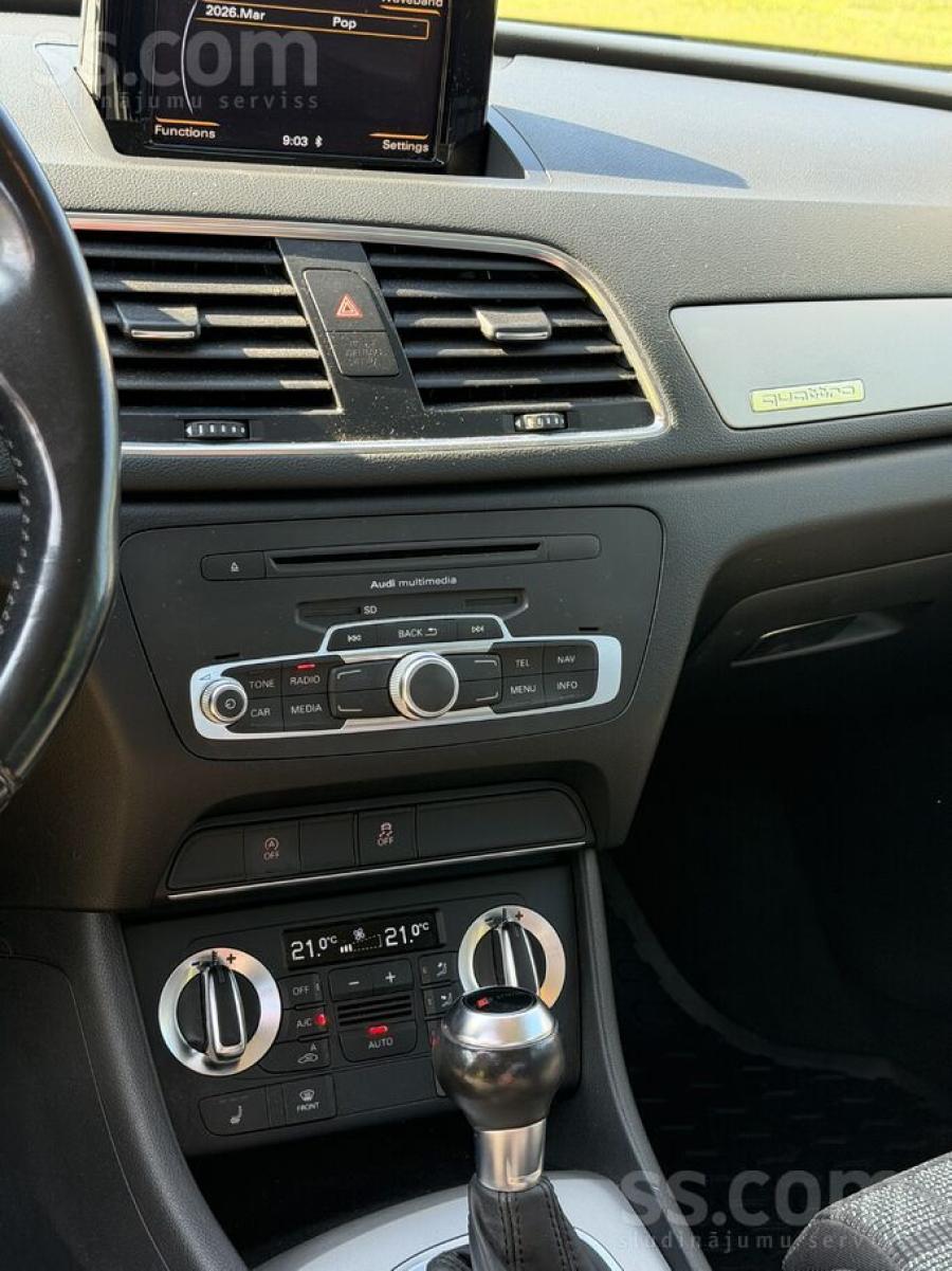 White Audi Q3 2014 in Aizkraukle, with an engine capacity of 2.00 L and mileage of 212 thousand km for 10870 €, photo 6 on AUTOMOTO.COM.LV