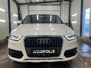 White Audi Q3 2014 in Vilnius, with an engine capacity of 1.97 L and mileage of 185 thousand km for 11979 €, photo  on AUTOMOTO.COM.LV