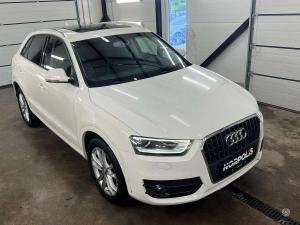 White Audi Q3 2014 in Vilnius, with an engine capacity of 1.97 L and mileage of 185 thousand km for 11979 €, photo 3 on AUTOMOTO.COM.LV
