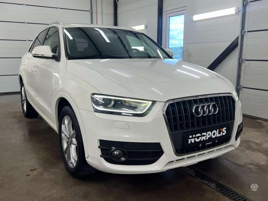 White Audi Q3 2014 in Vilnius, with an engine capacity of 1.97 L and mileage of 185 thousand km for 11979 €, photo 7 on AUTOMOTO.COM.LV