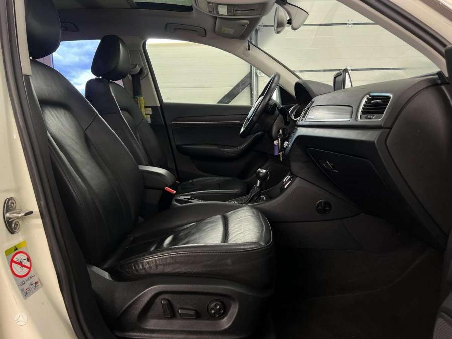 White Audi Q3 2014 in Vilnius, with an engine capacity of 1.97 L and mileage of 185 thousand km for 11979 €, photo 29 on AUTOMOTO.COM.LV