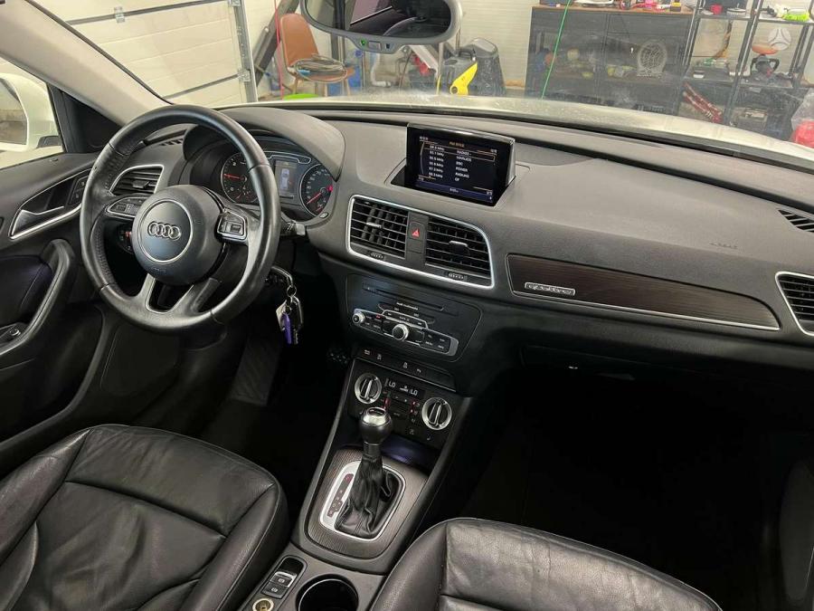 White Audi Q3 2014 in Vilnius, with an engine capacity of 1.97 L and mileage of 185 thousand km for 11979 €, photo 30 on AUTOMOTO.COM.LV