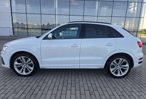 White Audi Q3 2015 in Panevezys, with an engine capacity of 1.97 L and mileage of 196 thousand km for 13250 €, photo 4 on AUTOMOTO.COM.LV
