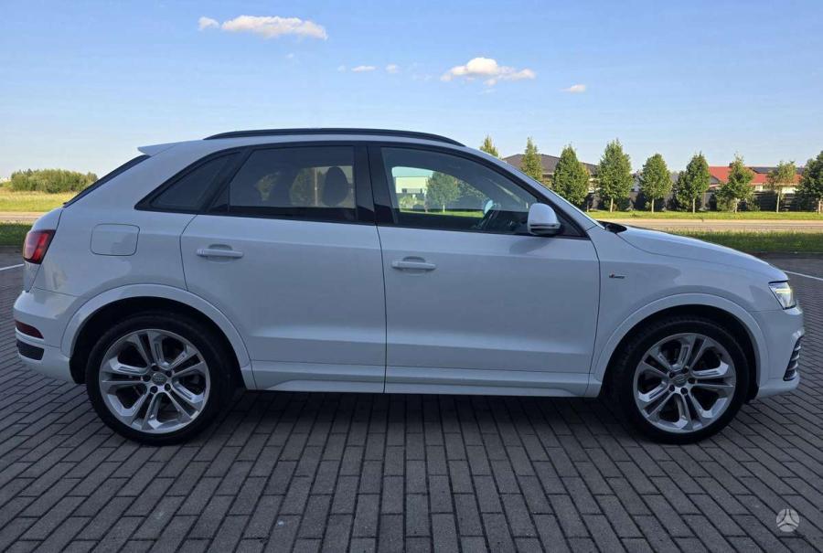 White Audi Q3 2015 in Panevezys, with an engine capacity of 1.97 L and mileage of 196 thousand km for 13250 €, photo 8 on AUTOMOTO.COM.LV