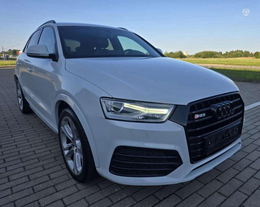 White Audi Q3 2015 in Panevezys, with an engine capacity of 1.97 L and mileage of 196 thousand km for 13250 €, photo 9 on AUTOMOTO.COM.LV