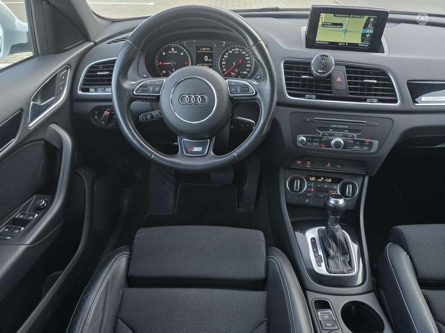 White Audi Q3 2015 in Panevezys, with an engine capacity of 1.97 L and mileage of 196 thousand km for 13250 €, photo 22 on AUTOMOTO.COM.LV