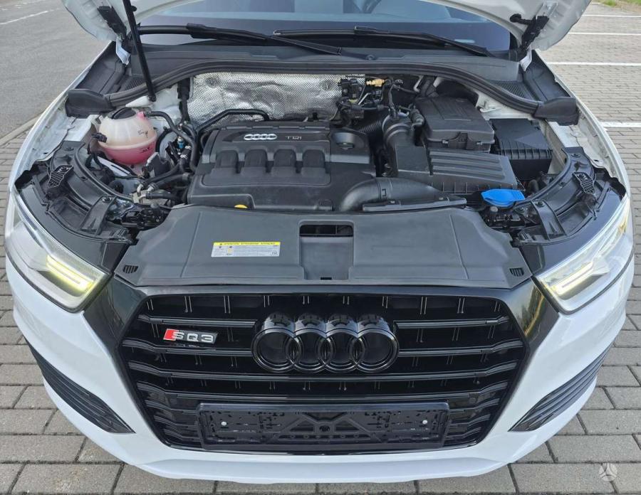 White Audi Q3 2015 in Panevezys, with an engine capacity of 1.97 L and mileage of 196 thousand km for 13250 €, photo 34 on AUTOMOTO.COM.LV