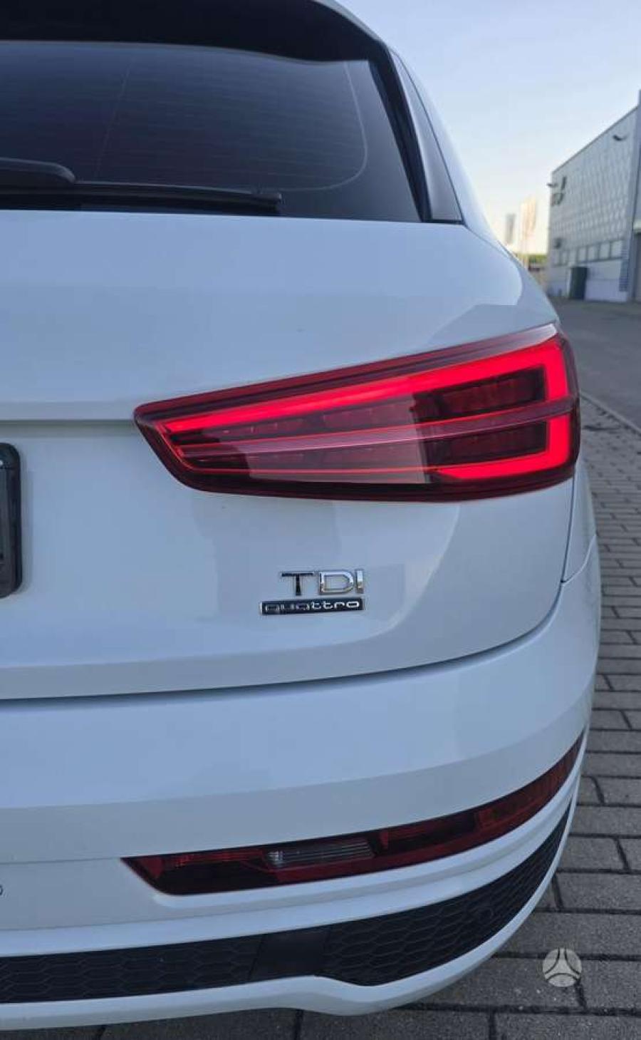 White Audi Q3 2015 in Panevezys, with an engine capacity of 1.97 L and mileage of 196 thousand km for 13250 €, photo 39 on AUTOMOTO.COM.LV