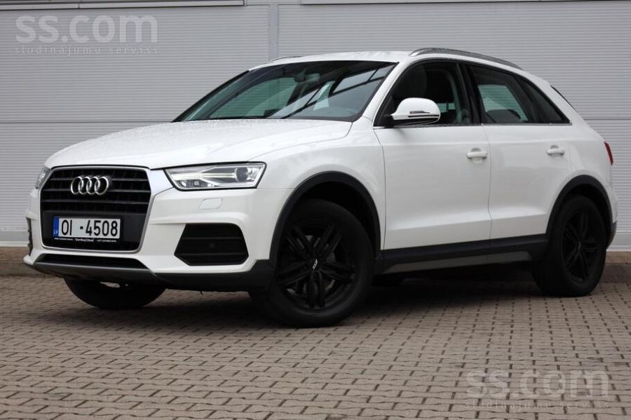 White Audi Q3 2015 in Riga, with an engine capacity of 2.00 L and mileage of 295 thousand km for 9995 €, photo 1 on AUTOMOTO.COM.LV
