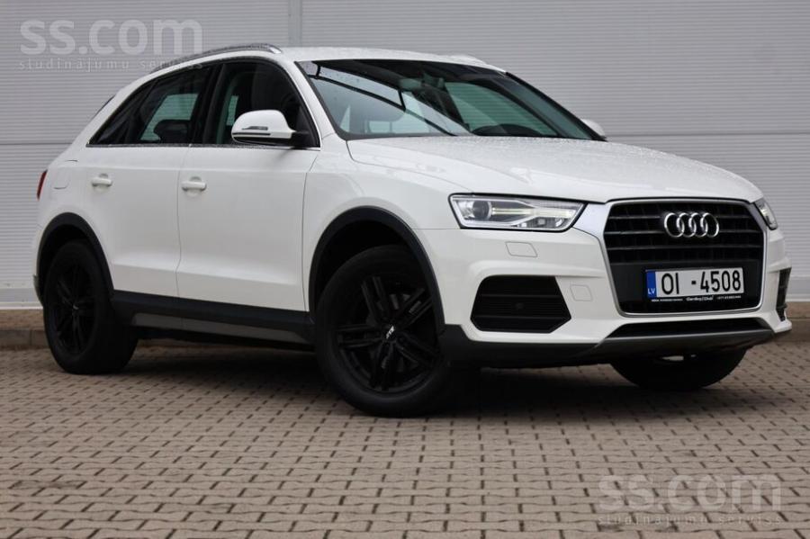 White Audi Q3 2015 in Riga, with an engine capacity of 2.00 L and mileage of 295 thousand km for 9995 €, photo 3 on AUTOMOTO.COM.LV
