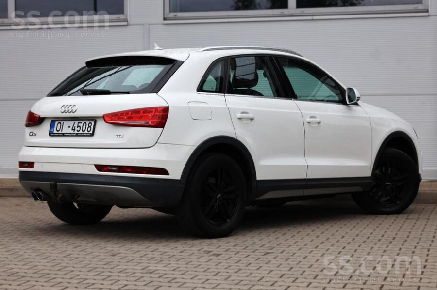 White Audi Q3 2015 in Riga, with an engine capacity of 2.00 L and mileage of 295 thousand km for 9995 €, photo 7 on AUTOMOTO.COM.LV