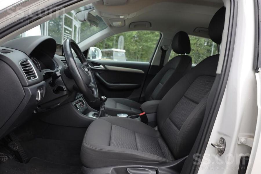 White Audi Q3 2015 in Riga, with an engine capacity of 2.00 L and mileage of 295 thousand km for 9995 €, photo 11 on AUTOMOTO.COM.LV