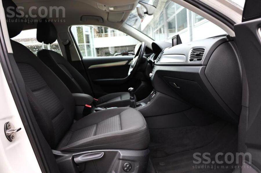 White Audi Q3 2015 in Riga, with an engine capacity of 2.00 L and mileage of 295 thousand km for 9995 €, photo 14 on AUTOMOTO.COM.LV