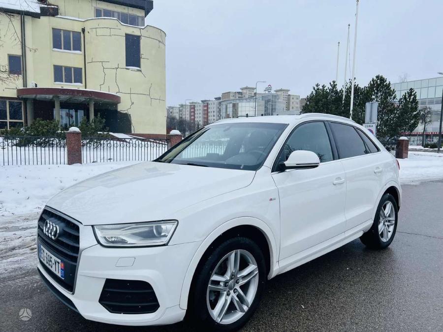 White Audi Q3 2016 in Kaunas, with an engine capacity of 2.00 L and mileage of 249 thousand km for 13500 €, photo 6 on AUTOMOTO.COM.LV