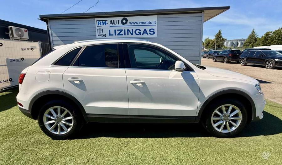 White Audi Q3 2016 in Panevezys, with an engine capacity of 1.97 L and mileage of 262 thousand km for 11300 €, photo 6 on AUTOMOTO.COM.LV