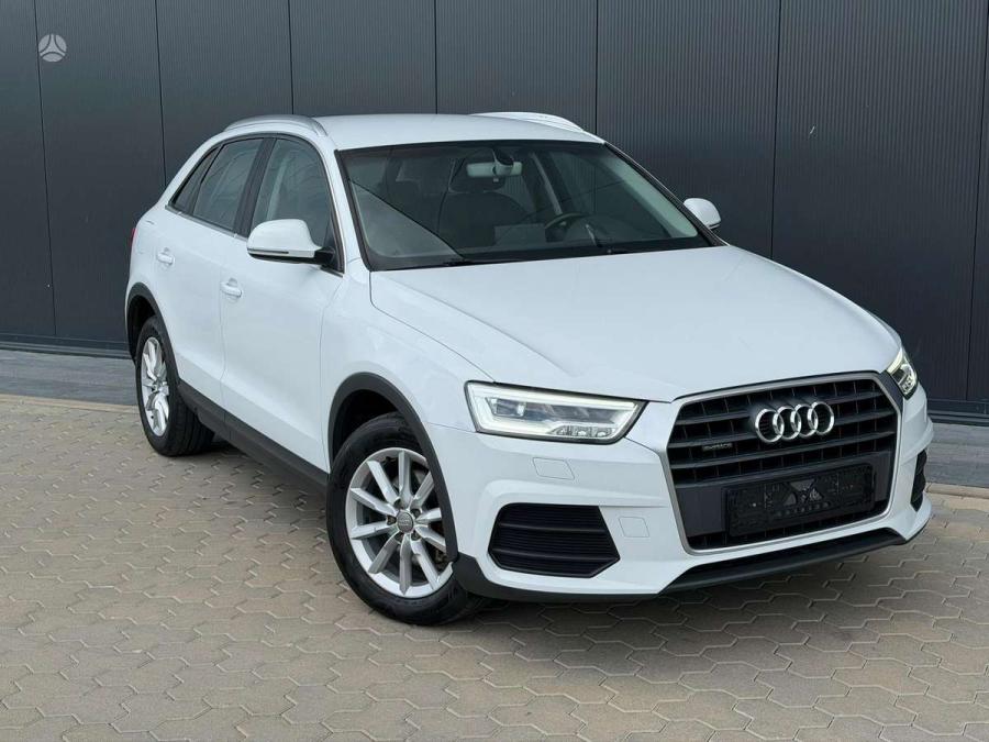 White Audi Q3 2016 in Vilnius, with an engine capacity of 1.97 L and mileage of 258 thousand km for 13600 €, photo 1 on AUTOMOTO.COM.LV