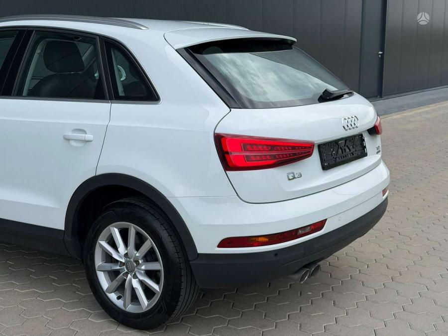 White Audi Q3 2016 in Vilnius, with an engine capacity of 1.97 L and mileage of 258 thousand km for 13600 €, photo 16 on AUTOMOTO.COM.LV
