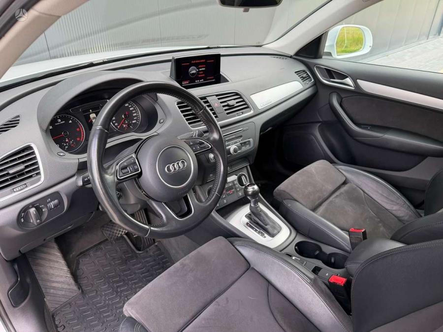 White Audi Q3 2016 in Vilnius, with an engine capacity of 1.97 L and mileage of 258 thousand km for 13600 €, photo 19 on AUTOMOTO.COM.LV