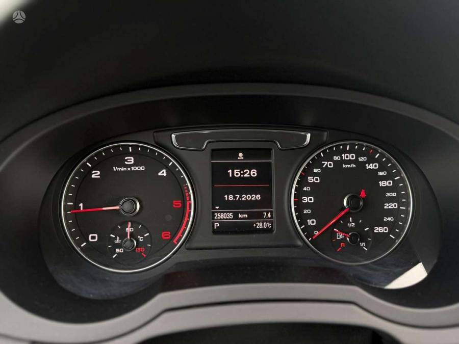White Audi Q3 2016 in Vilnius, with an engine capacity of 1.97 L and mileage of 258 thousand km for 13600 €, photo 24 on AUTOMOTO.COM.LV