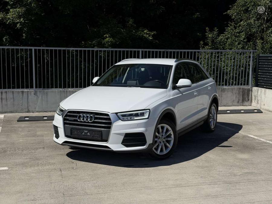 White Audi Q3 2016 in Vilnius, with an engine capacity of 1.97 L and mileage of 259 thousand km for 12900 €, photo 1 on AUTOMOTO.COM.LV